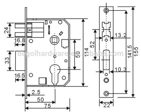 Standard Size Mortice Lock Body - Buy High Quality mortise lock body ...