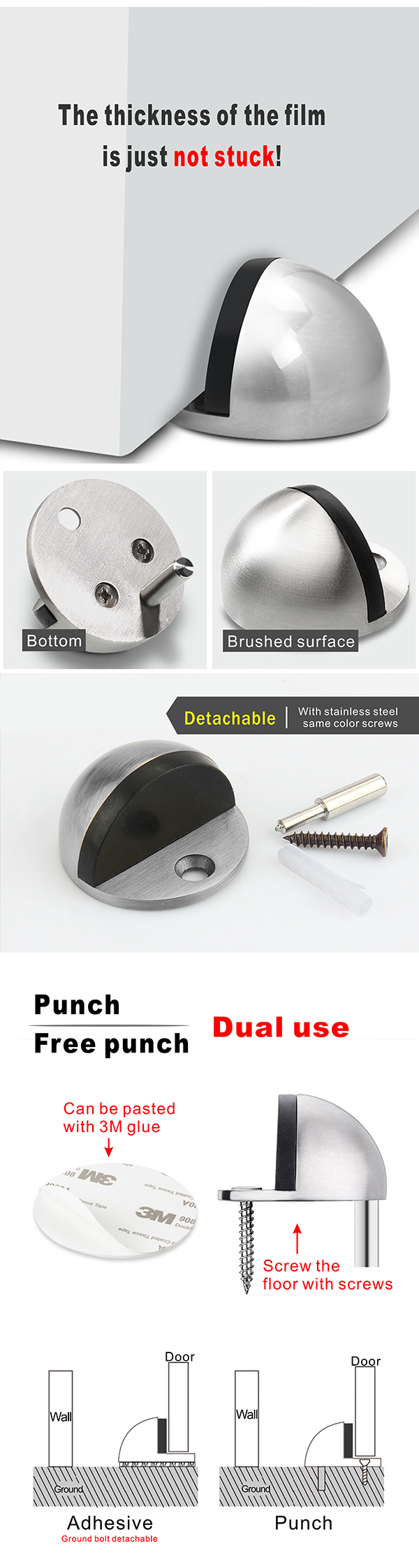 Stainless Steel Retractable Door Stop - Buy High Quality retractable ...