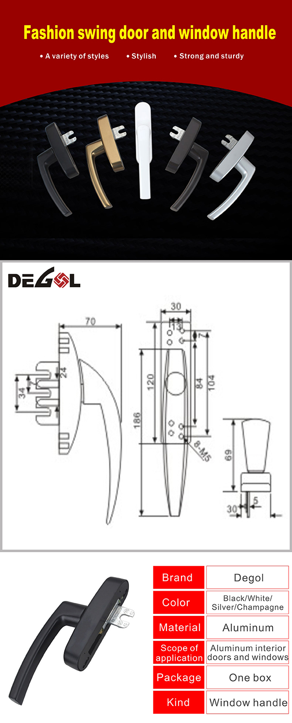 WH1005 Multi-points Aluminium Window Handle Lock - Buy Hardware window ...